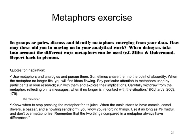 From first cycle to second cycle qualitative coding: "Seeing a whole" | PPT