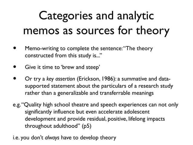 From first cycle to second cycle qualitative coding: "Seeing a whole" | PPT