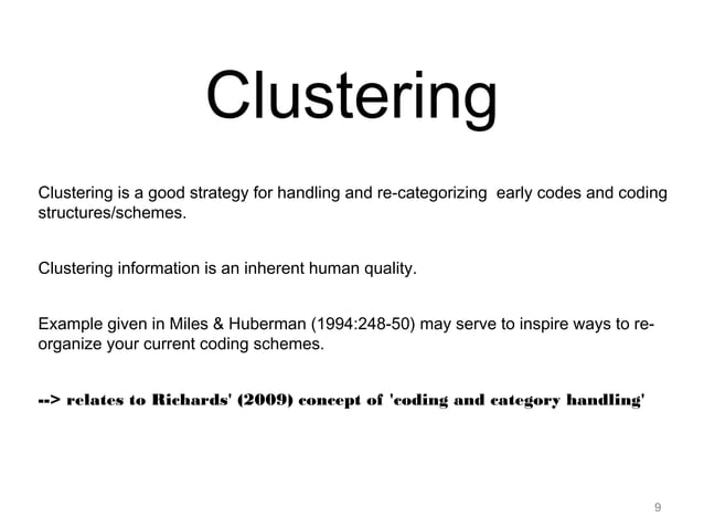 From first cycle to second cycle qualitative coding: "Seeing a whole" | PPT