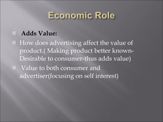 Socio-economic Role of Advertising | PPT