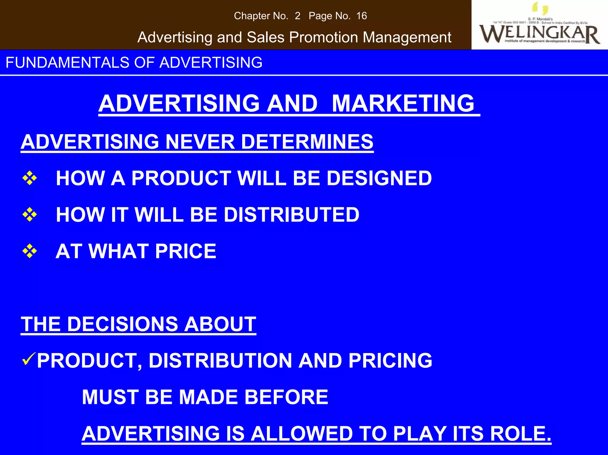 Fundamentals of Advertising | PDF