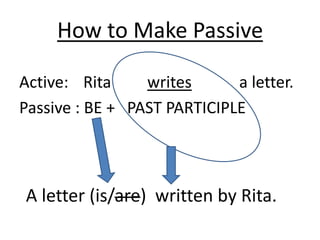 Changing Active to Passive Sentences | PPTX