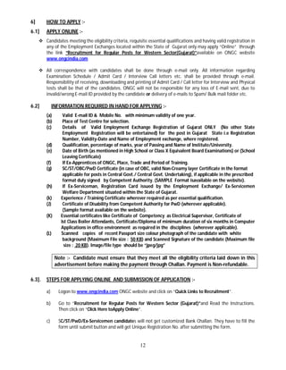 ONGC gujrat notification 2015 | PDF