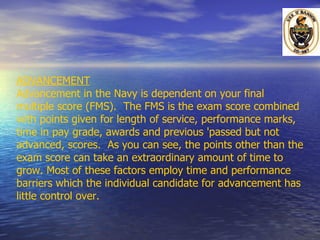 ADVANCEMENT TIPS (Enlisted Navy) | PPT