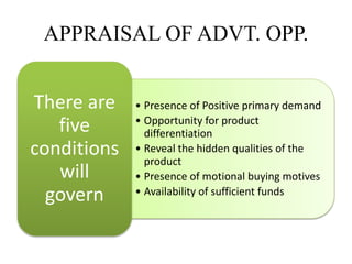 Advt planning | PPT