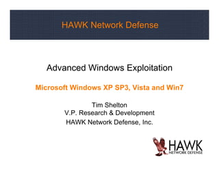 Advanced Windows Exploitation | PDF