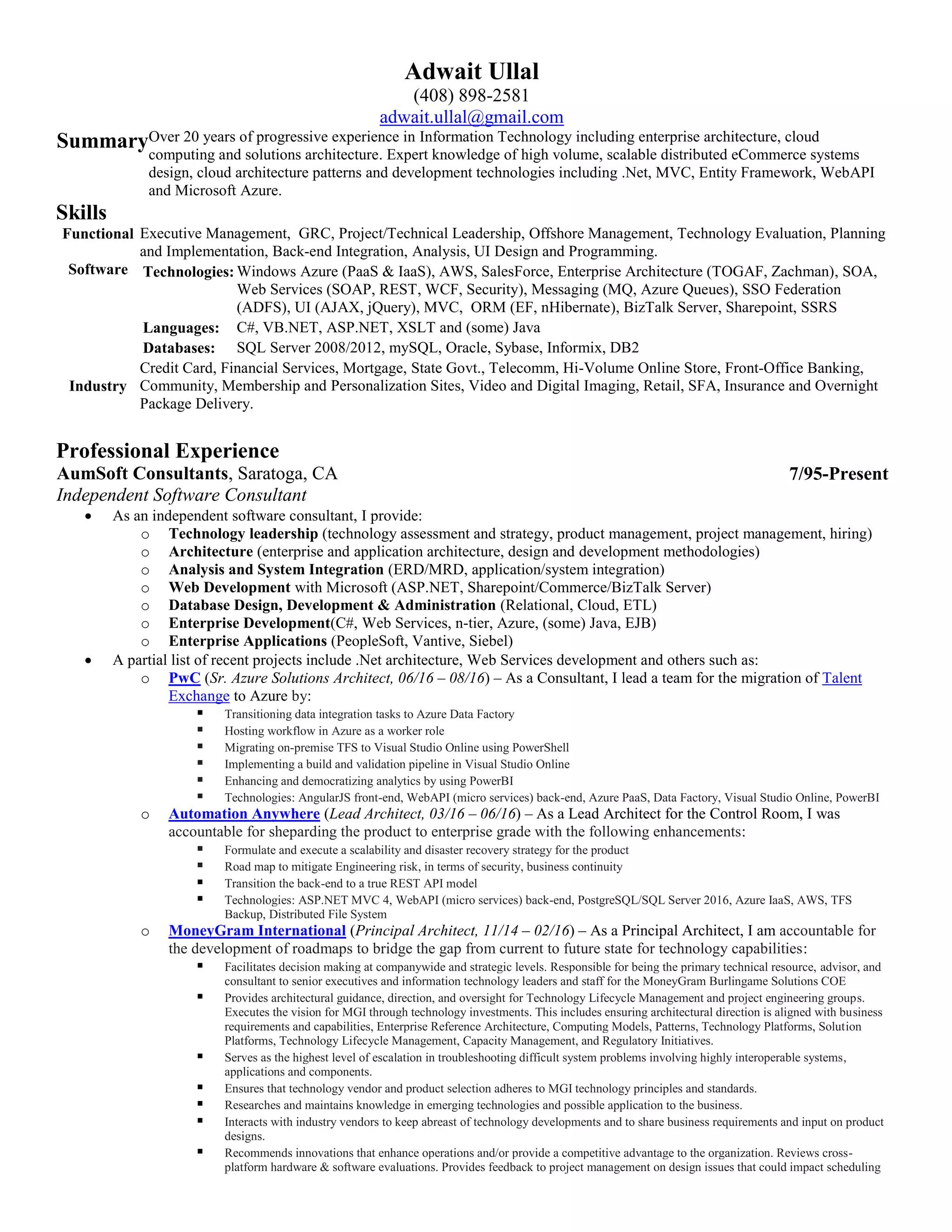 Adwait Ullal Resume | PDF