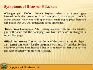 Adware and Browser Hijacker - Symptoms and Prevention | PPTX