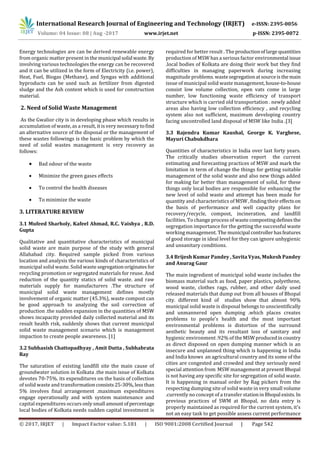 SOLID WASTE MANAGEMENT IN GWALIOR REGION: AN OVERVIEW | PDF