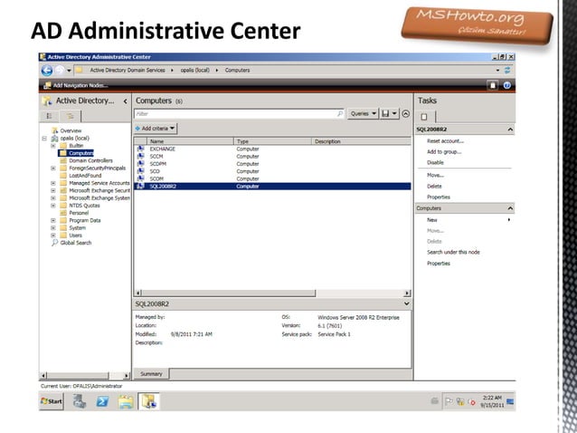 Microsoft Active Directory Mimarisi ve Yönetim Detayları | PPT