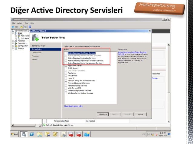 Microsoft Active Directory Mimarisi ve Yönetim Detayları | PPTX