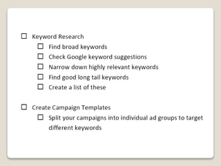 Essential Adwords checklist | PPTX