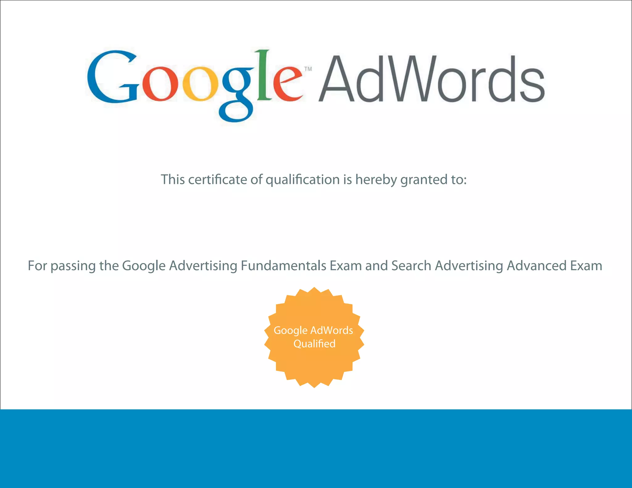 AdWords Certification | PPT