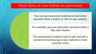 Google Adwords conversion tracking | PPTX