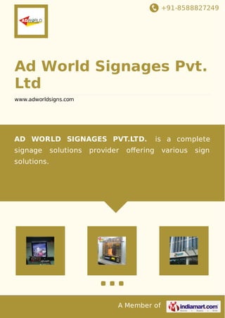 AD World Signages Pvt. Ltd, Hyderabad, Digital Glow Signs | PDF