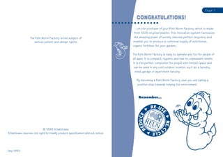 Welcome to the Worm Factory: Instruction Manual | PDF