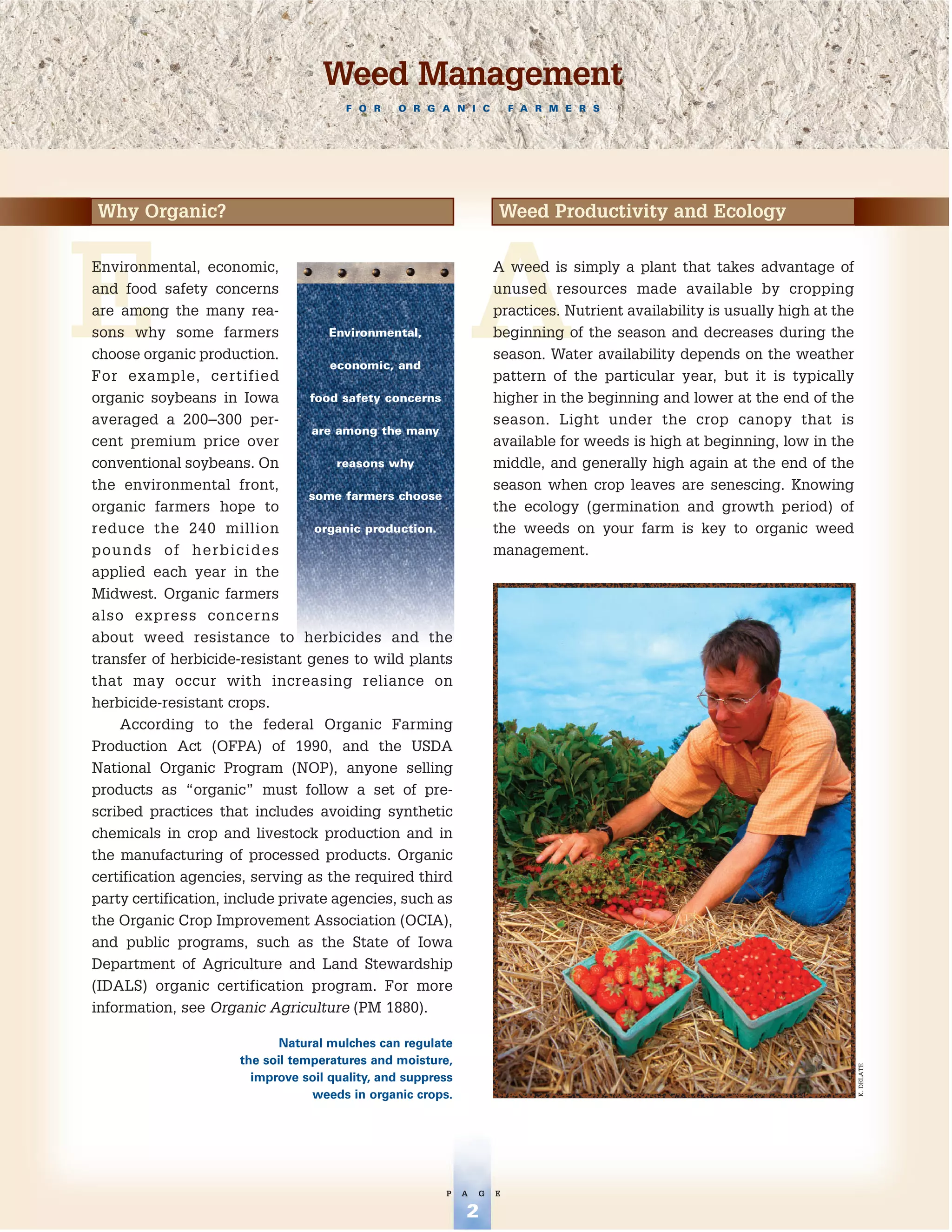 Weed Management for Organic Farmers | PDF