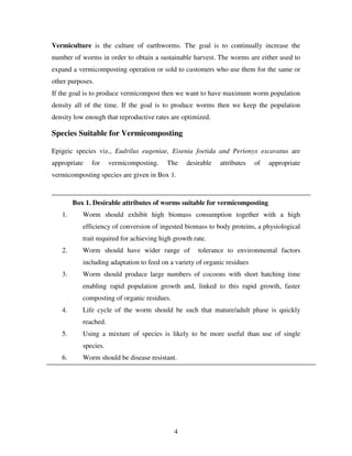 Vermicomposting Technology for Solid Waste Management | PDF