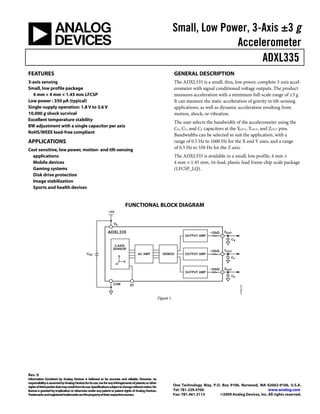 Adxl335 | PDF