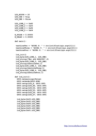 Adxl345 raspberry pi | PDF