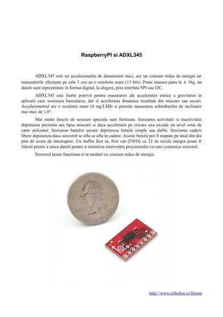 Adxl345 raspberry pi | PDF