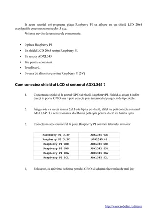 Adxl345 raspberry pi | PDF