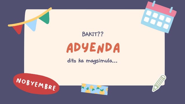 ADYENDA lesson in Filipino sa Piling Larang | PPTX