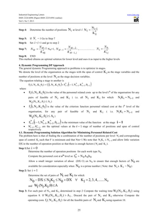 A dynamic programming model for organisational designing | PDF