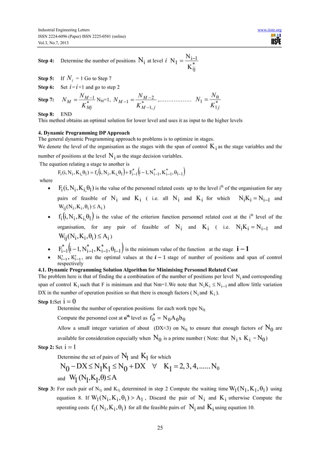 A Dynamic Programming Model For Organisational Designing Pdf
