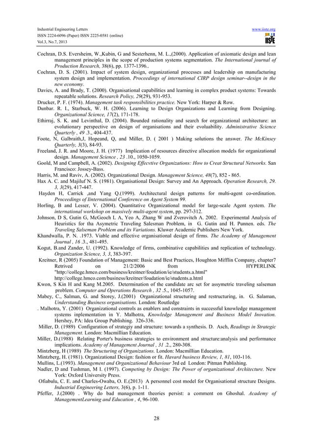 A Dynamic Programming Model For Organisational Designing Pdf