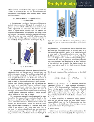 A Dynamic Single Actuator Vertical Climbing Robot | PDF