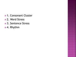 consonant cluster | PPT
