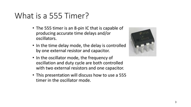 Analog Electronics TIMER IC 555 | PPTX
