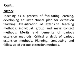 Agriculture Extension | PPTX