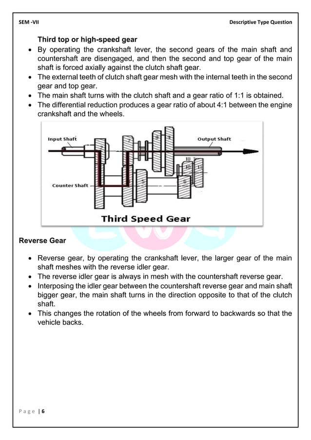 Automobile Engineering Notes | PDF