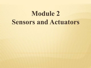 Automotive Electronics Sensors and Actuators | PPTX