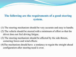 steering system ppt | PPTX | Auto Type | Automotive