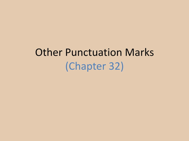 Ae Punctuation Marks | PPT