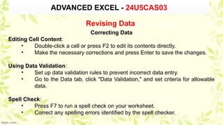 Finding and Replacing Data, Correcting and Expanding upon worksheet data | PPT