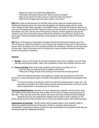 Poetry Lesson Plan | PDF