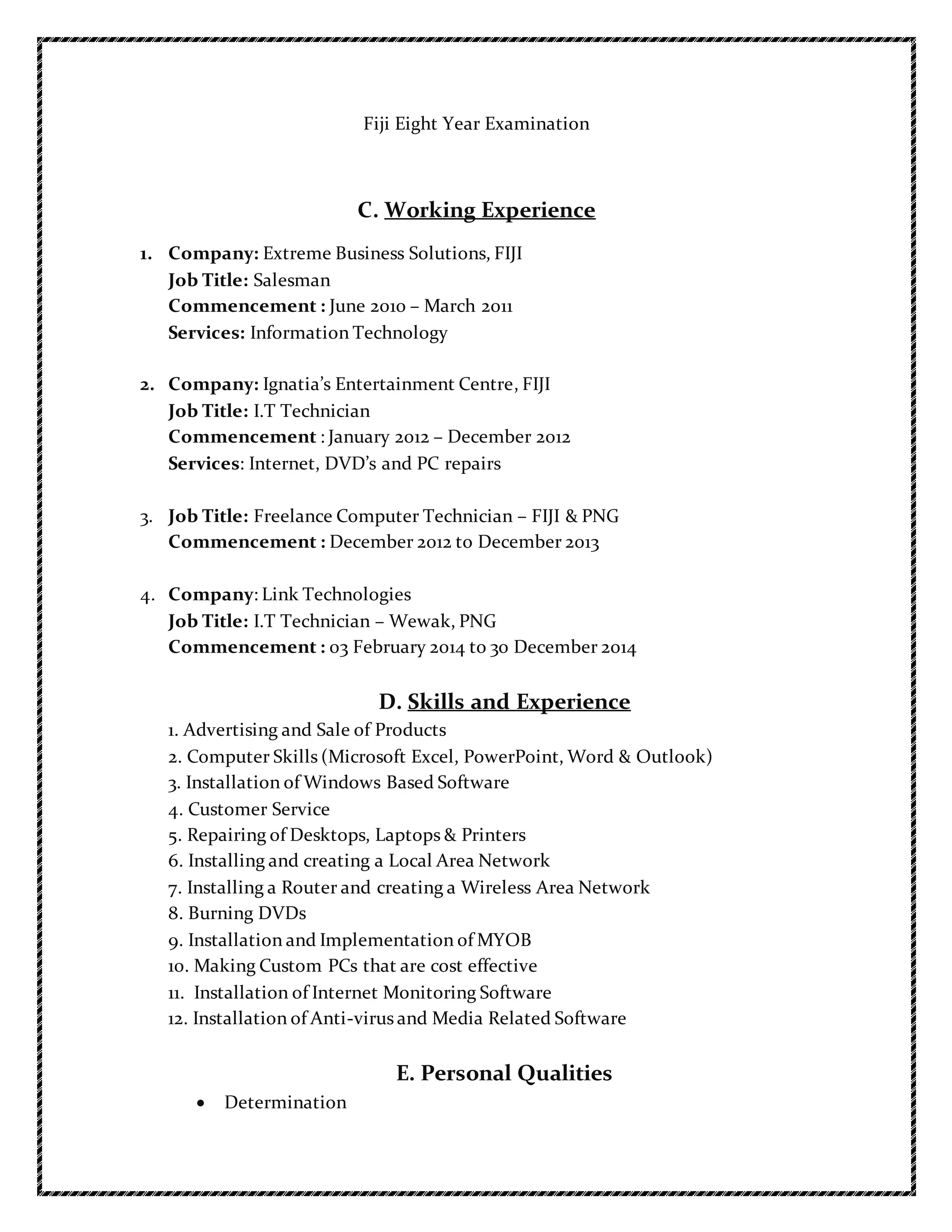 Chris CV-Final | PDF