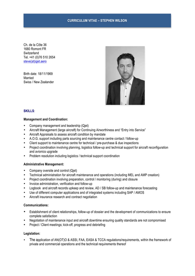 Curriculum Vitae - Stephen Wilson | PDF