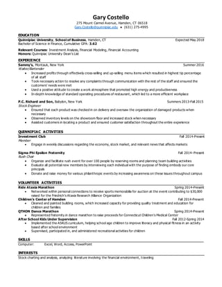 Gary Costello Resume | DOCX