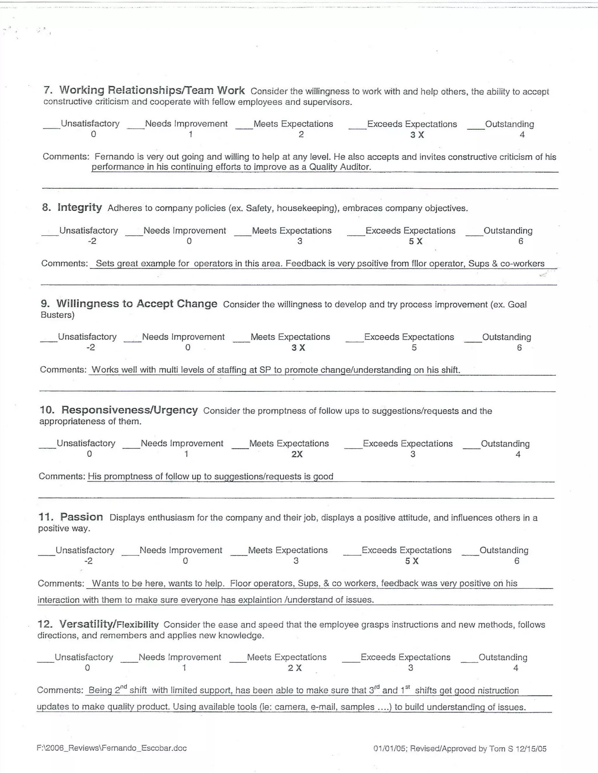SP Evaluation Page 2 | PDF