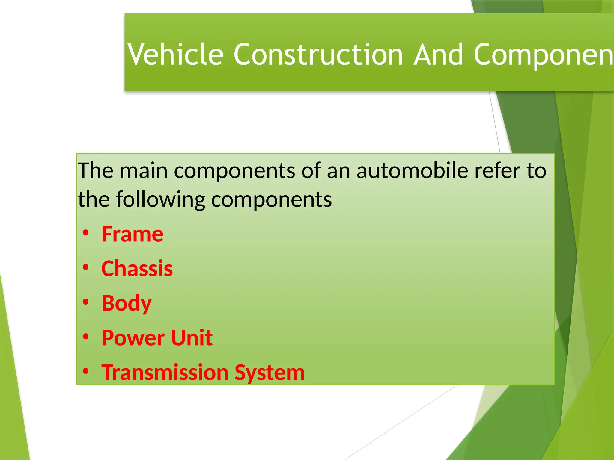 V semester Automobile Engineering UNIT 1 PPT | PPTX