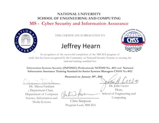 CNSS Certificates | PDF