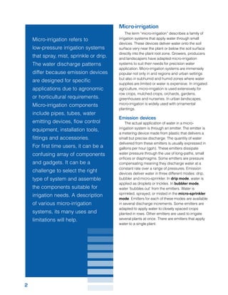 Introduction to Micro-Irrigation | PDF