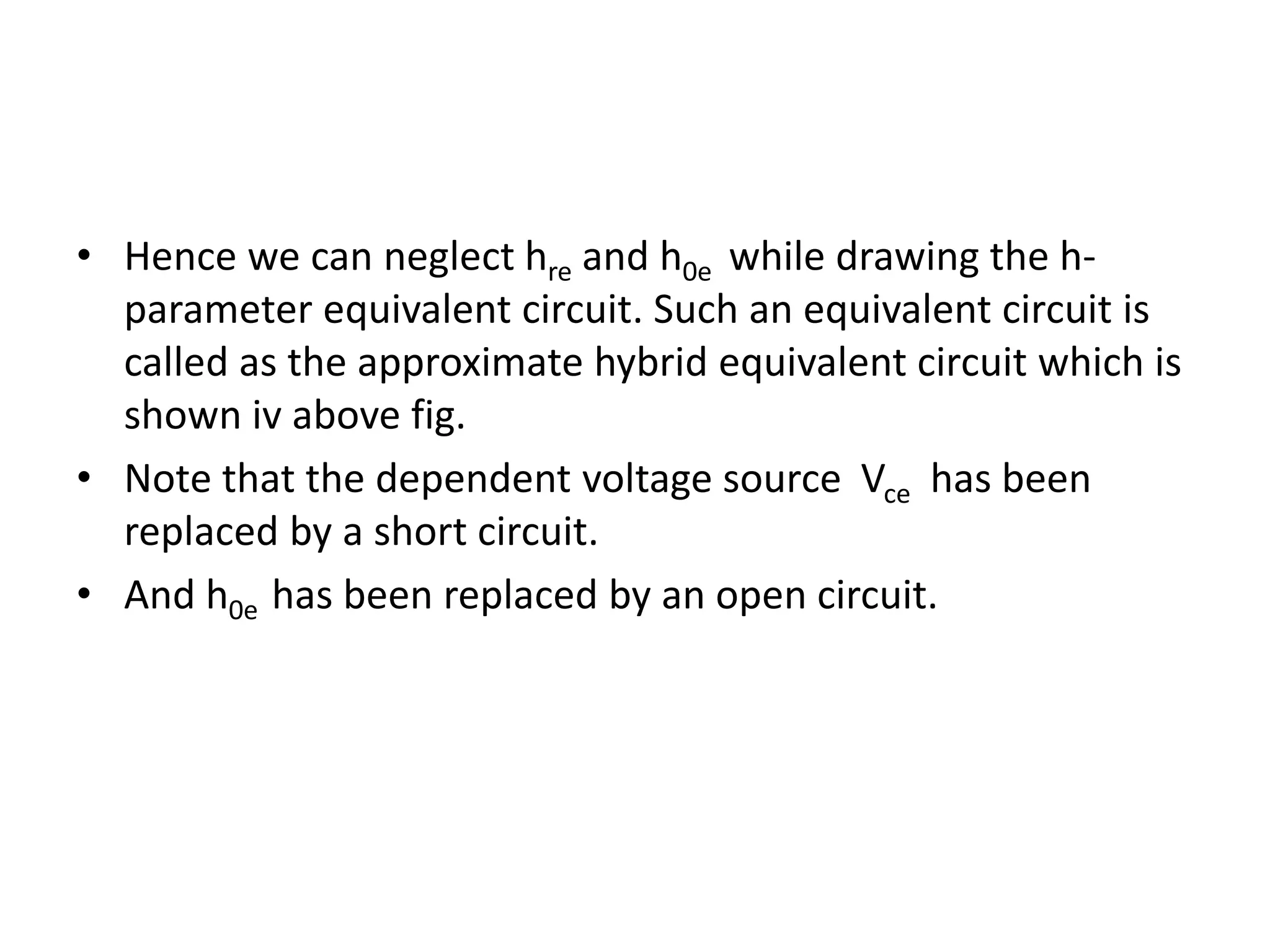 Hybrid model for Transistor, small signal Analysis | PPTX