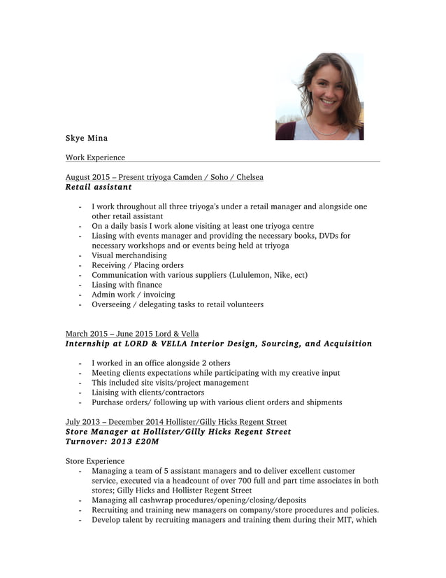SKYE MINA_CV | PDF