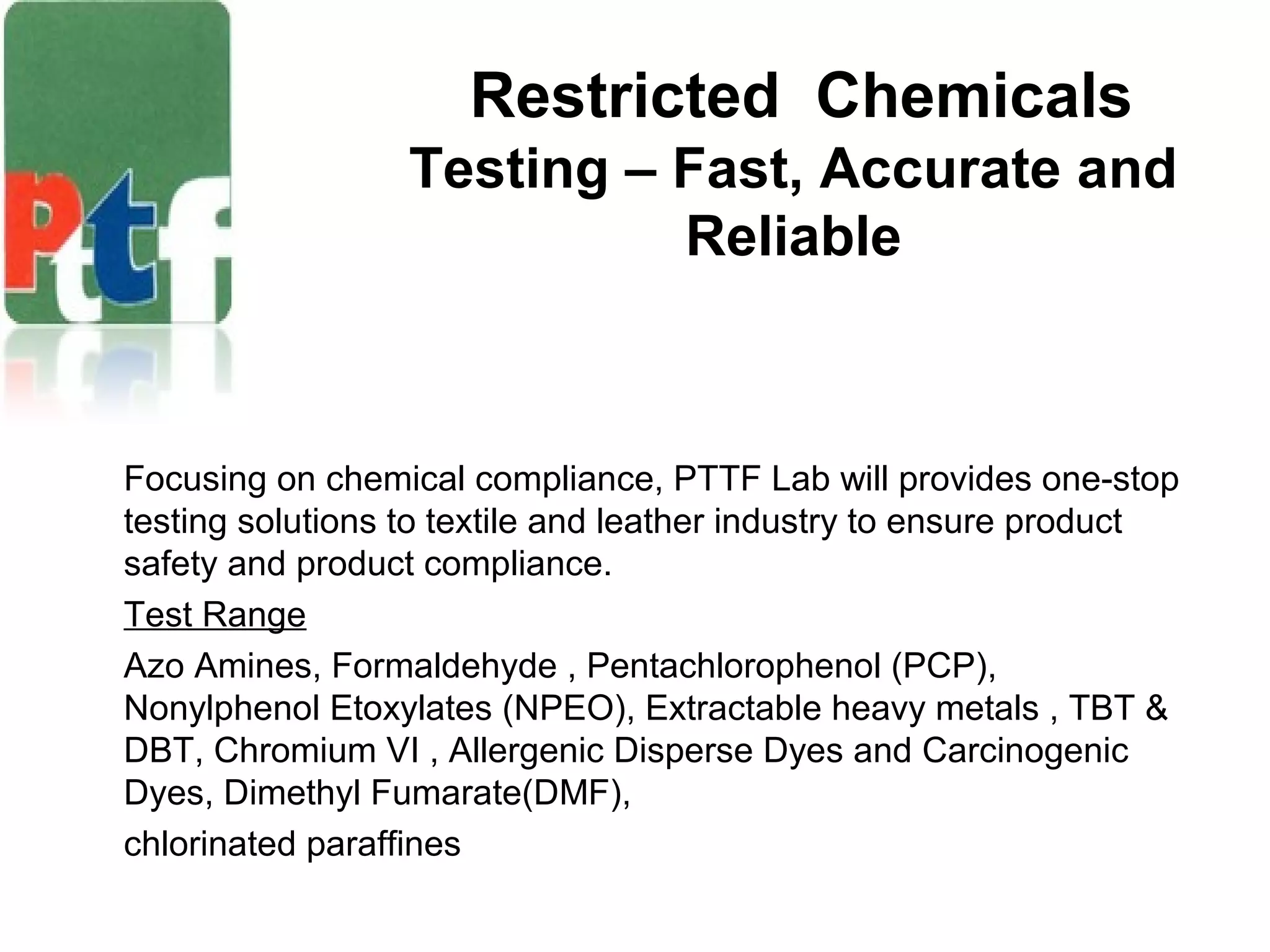PTTF LAB coal testing | PPT